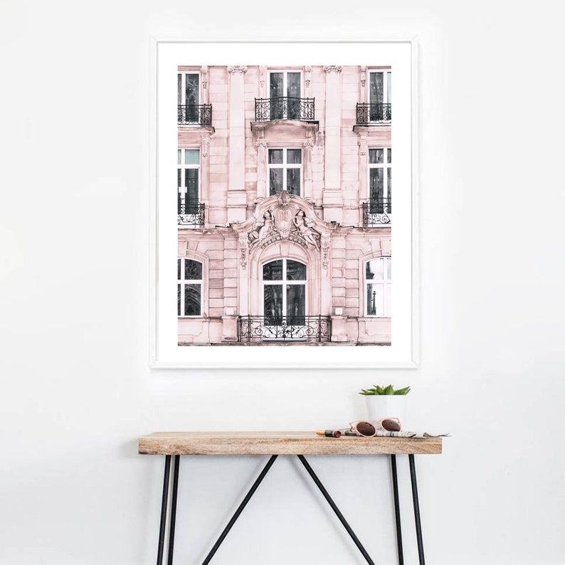 Paris Architecture Print, Pink Building Photography (digital Download ...