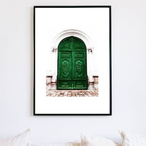 Green Door Print, Architecture Wall Art, Green Door Poster, Door ...