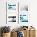 Surf Prints, Ocean Waves Wall Art, Set of 4 Square Poster, Custom Sizes ...