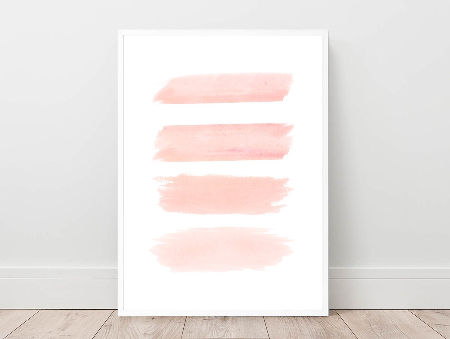 Brushes Print Watercolor Brushes Wall Art Pink Coral Poster - Etsy