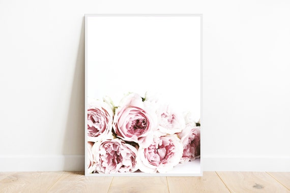 Peonies Print Flowers Wall Art Peonies Wall Decor Pink | Etsy