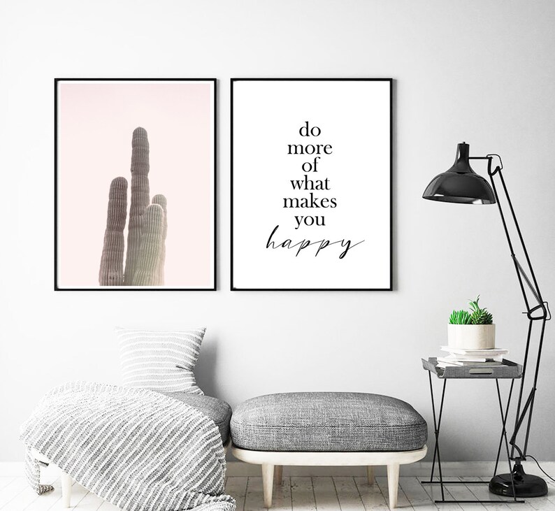 Set of 2 Cactus Print Quote Wall Art Desert Cactus - Etsy Canada