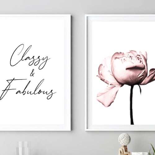 Classy and Fabulous Print Fashion Printable Art Peony Wall - Etsy Canada