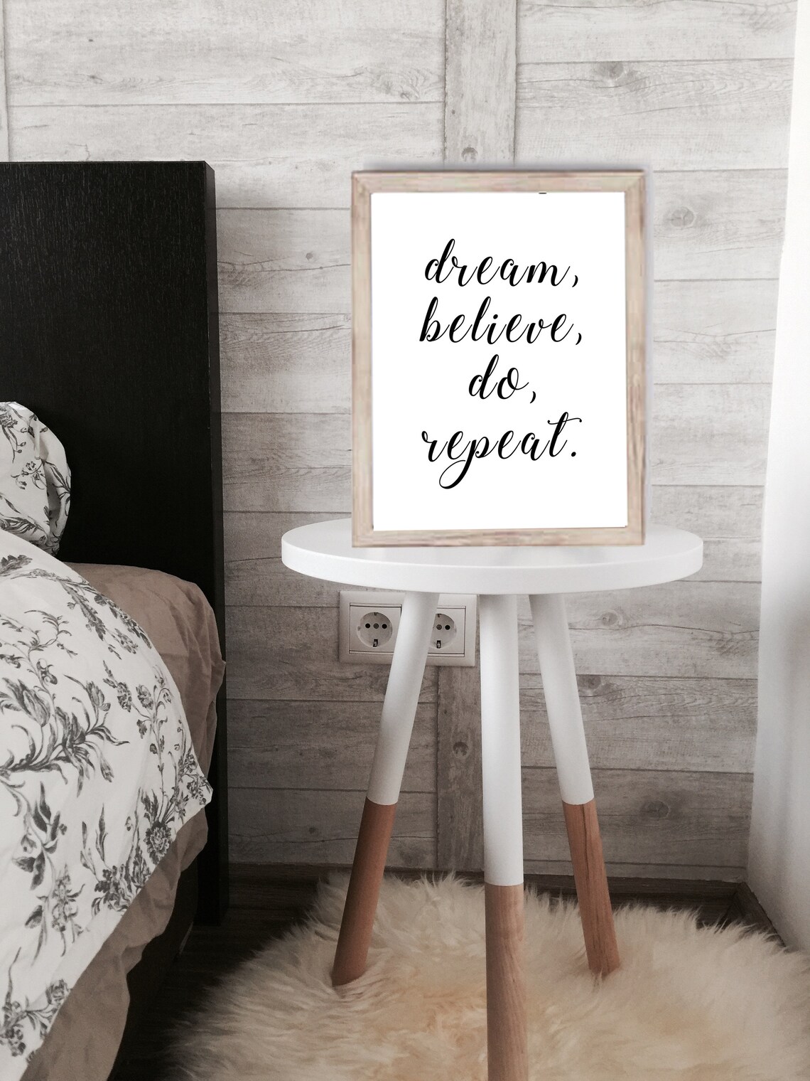 Dream Believe Do Repeat Quote Print Inspirational Quote | Etsy