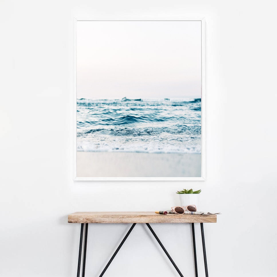 Beach Art Print Sea Wall Art Waves Poster Sea Waves Wall - Etsy