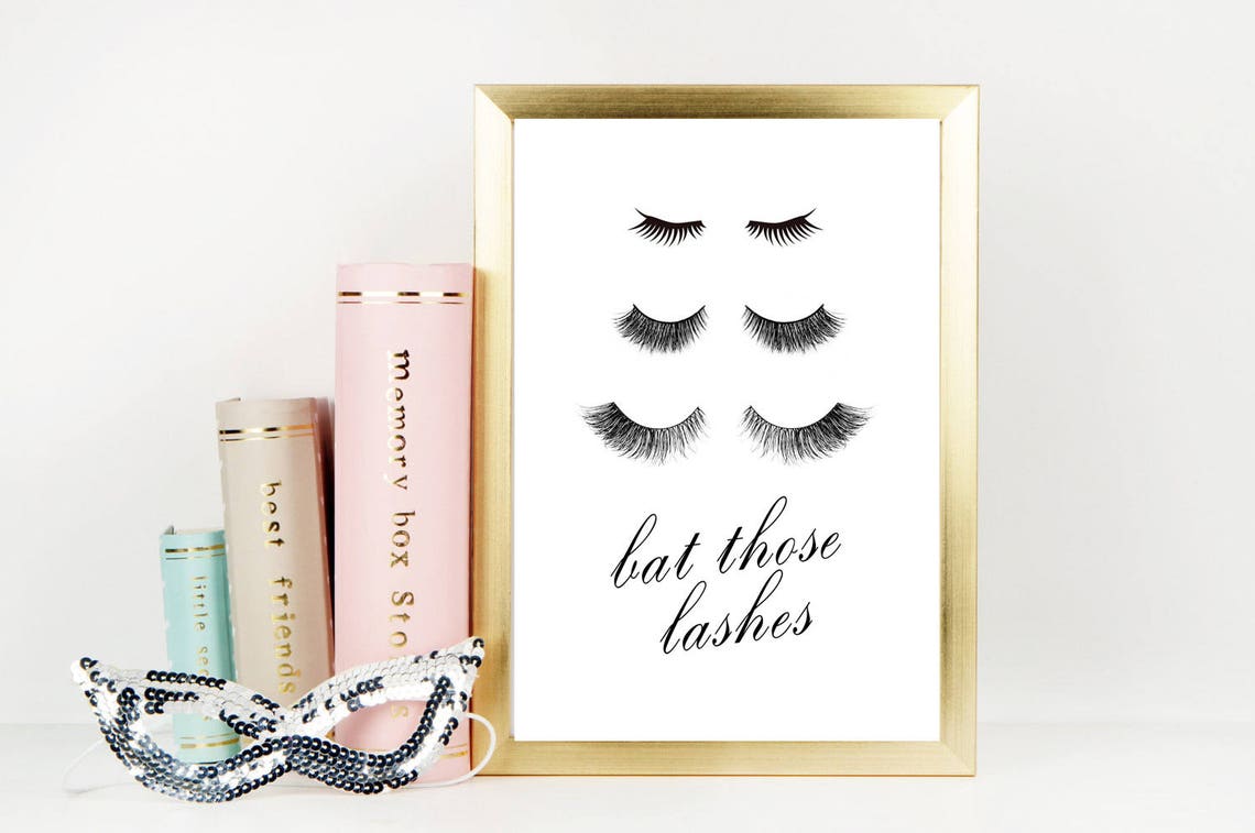 Eyelashes Print Lashes Printable Art Fashion Poster but - Etsy Canada