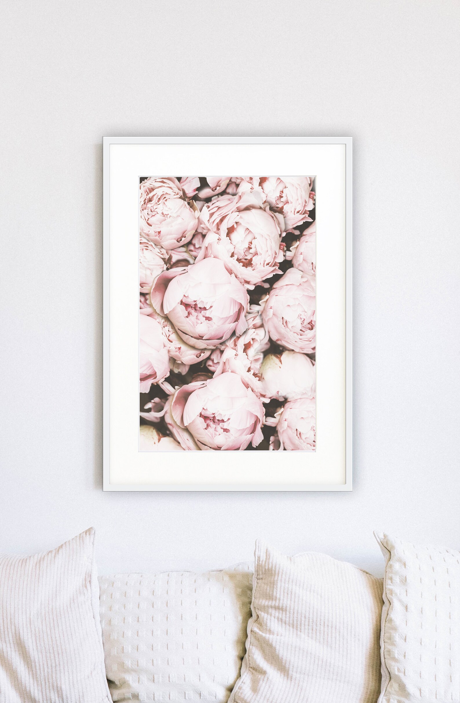 Peonies Print Pink Peony Wall Art Botanical Poster Flowers | Etsy