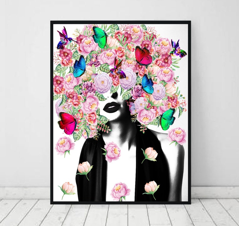 Fashion Print Model Wall Art Woman Portrait Art Print - Etsy
