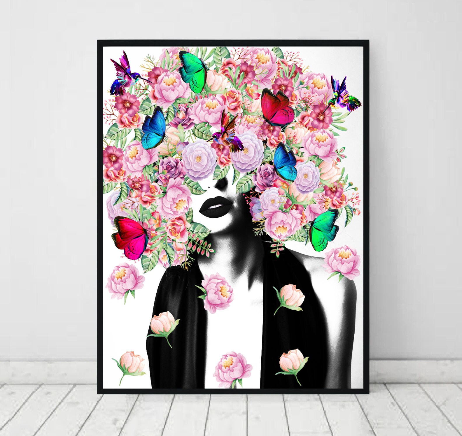 Fashion Print Model Wall Art Woman Portrait Art Print - Etsy