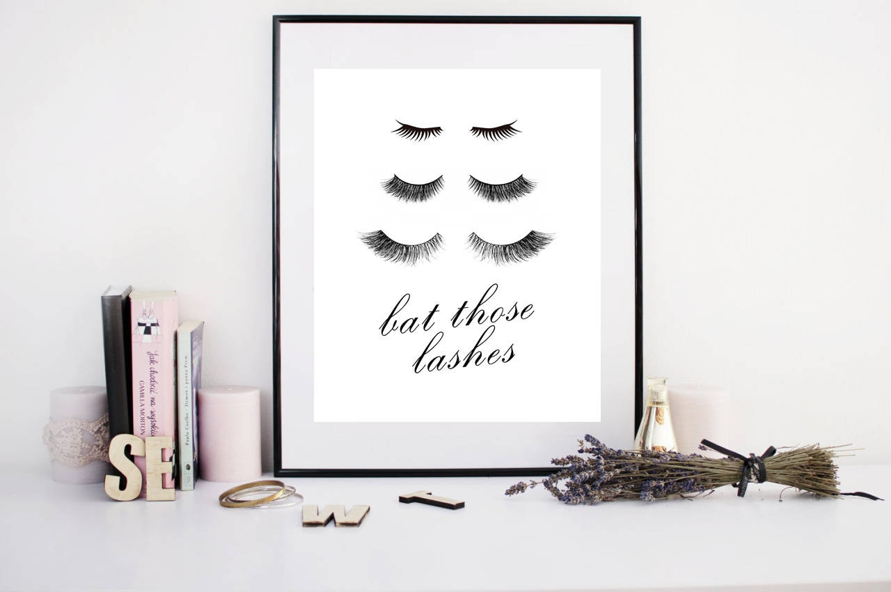 Eyelashes Print Lashes Printable Art Fashion Poster but - Etsy
