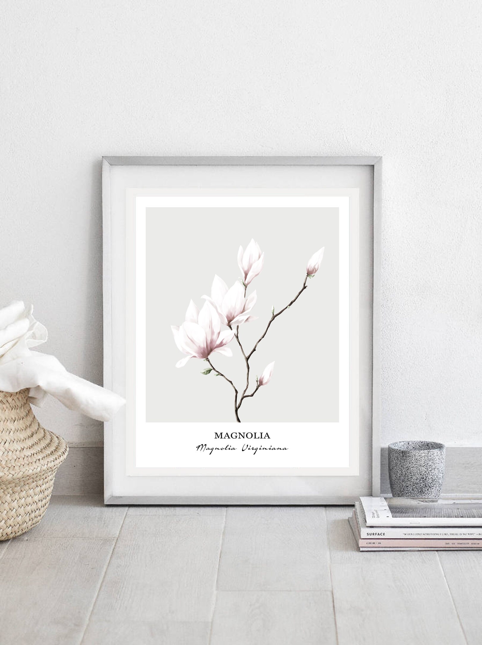 Magnolia Print Flower Wall Art Magnolia Printable Art - Etsy