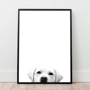 Dog Print, Labrador Wall Art, Picaboo Animal Poster, Minimal Wall Decor ...