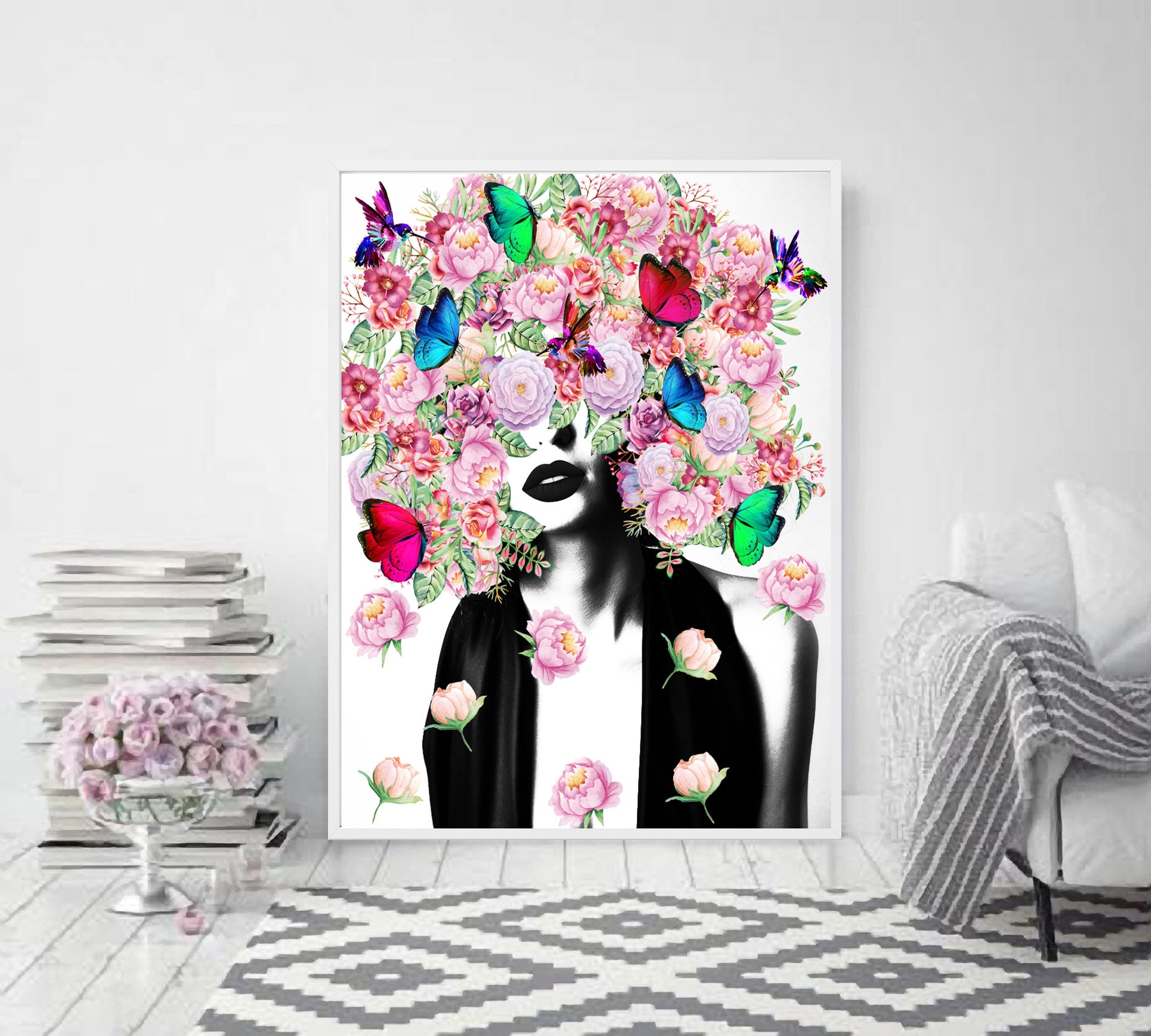 Fashion Print Model Wall Art Woman Portrait Art Print - Etsy