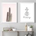 Set of 2, Cactus Print, Quote Wall Art, Desert Cactus Printable Art, Do ...