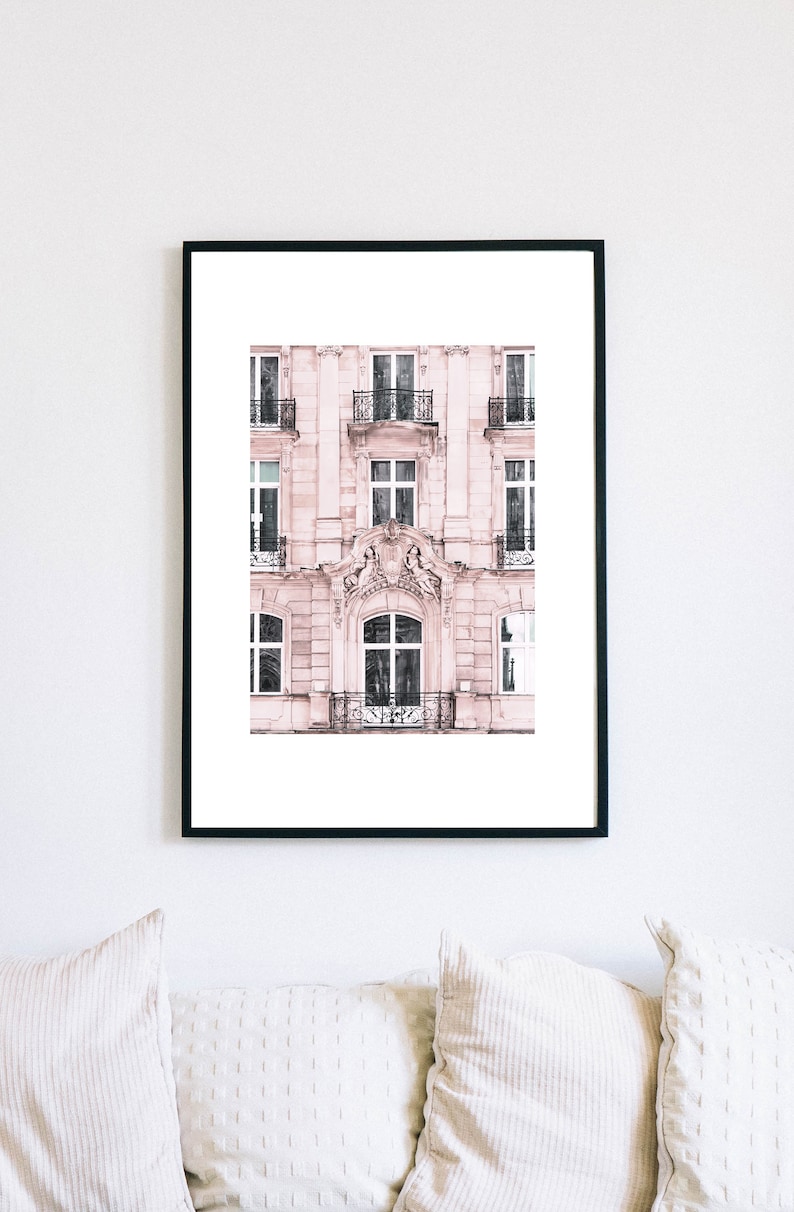 Paris Architecture Print, Pink Building Photography (digital Download ...