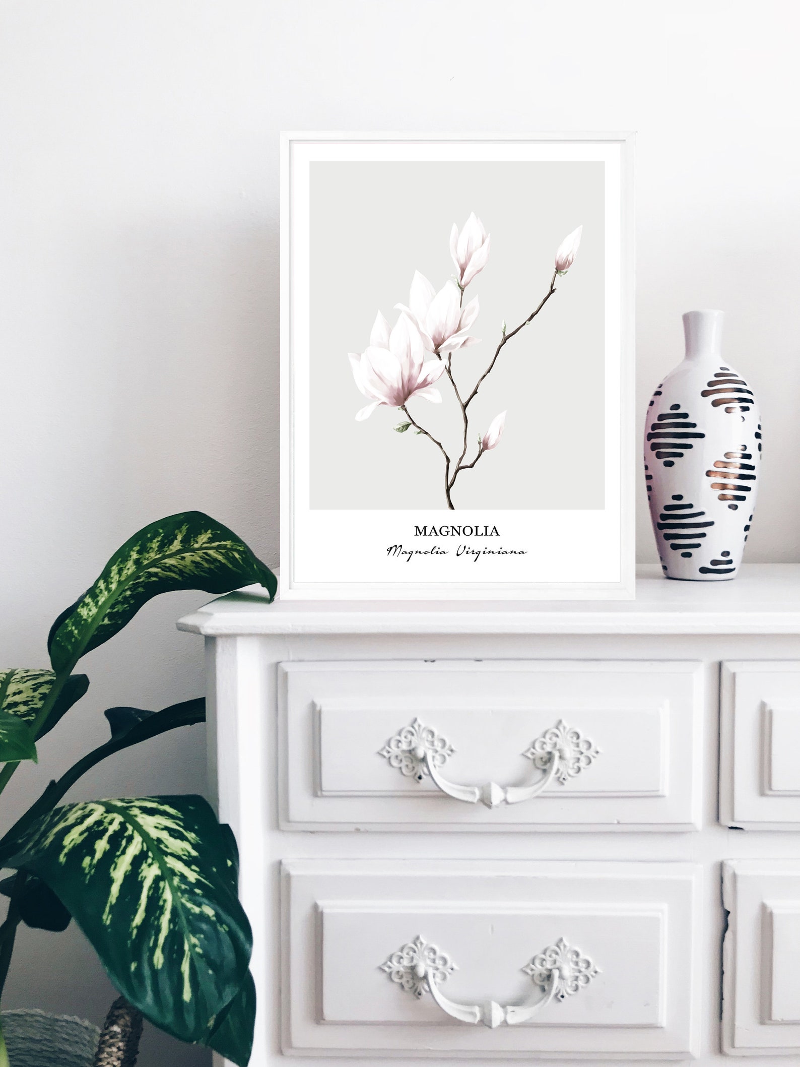Magnolia Print Flower Wall Art Magnolia Printable Art - Etsy