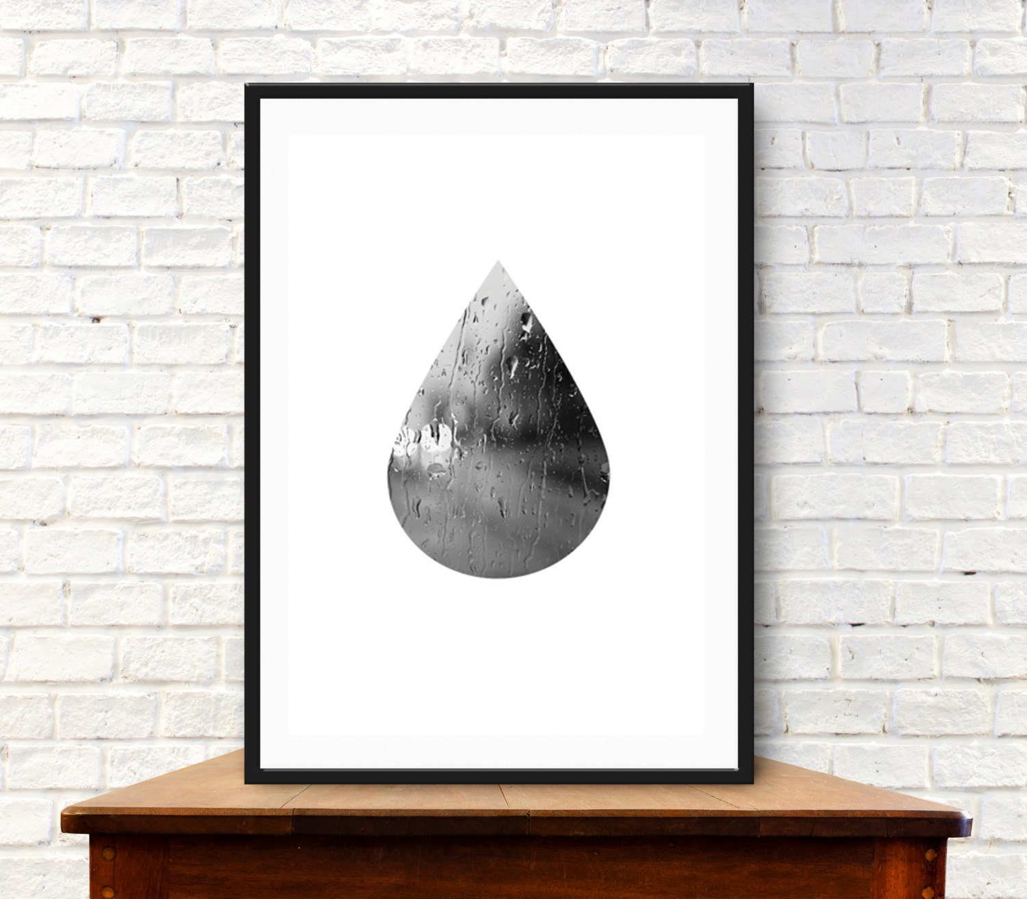 Rain Drop Print Drop Wall Art Rain Drop Minimal Decor Home - Etsy