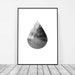 Rain Drop Print, Drop Wall Art, Rain Drop Minimal Decor, Home Decor ...