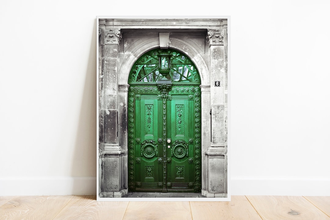 Emerald Green Door Print, Architecture Wall Art, Green Door Poster ...