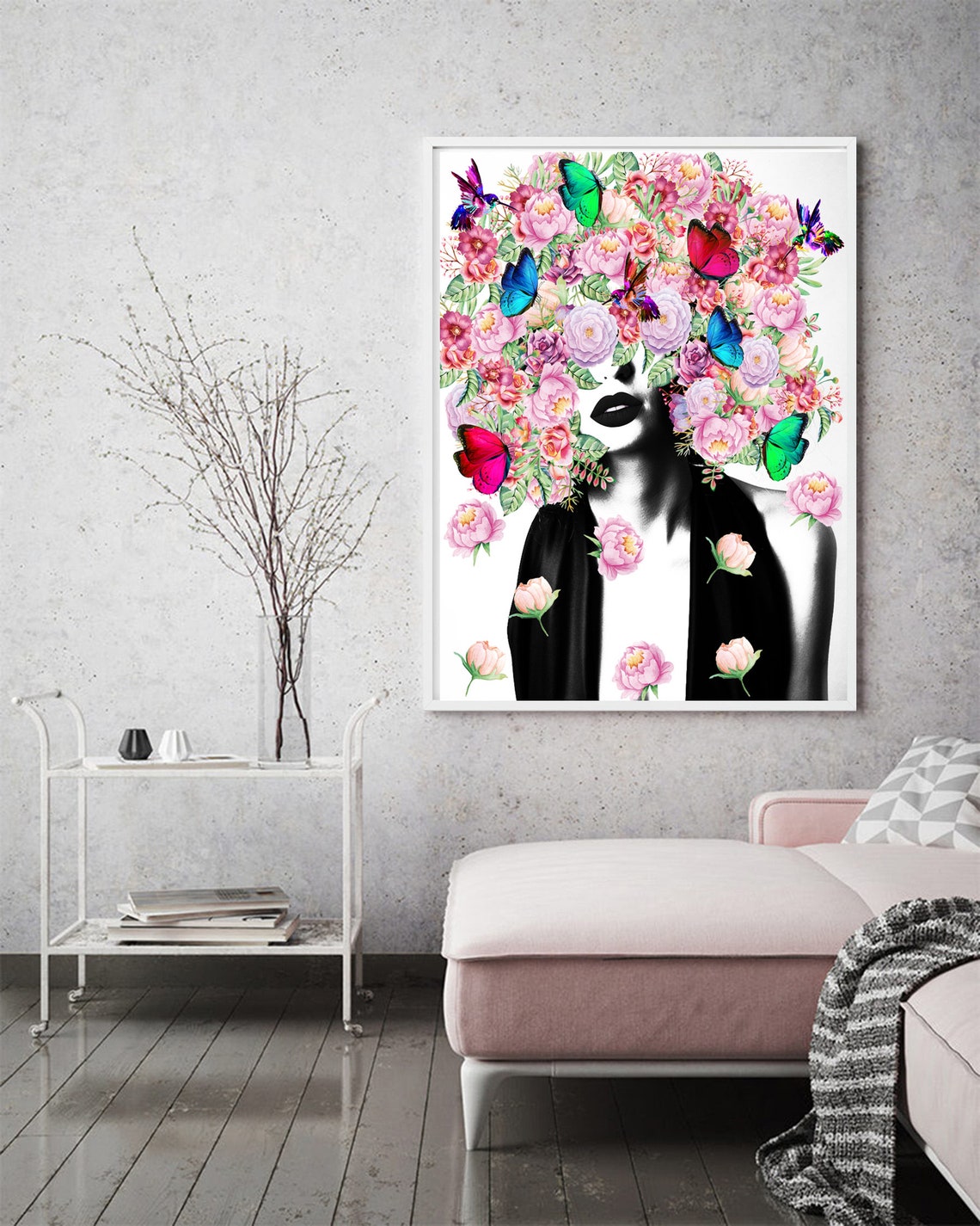 Fashion Print Model Wall Art Woman Portrait Art Print - Etsy