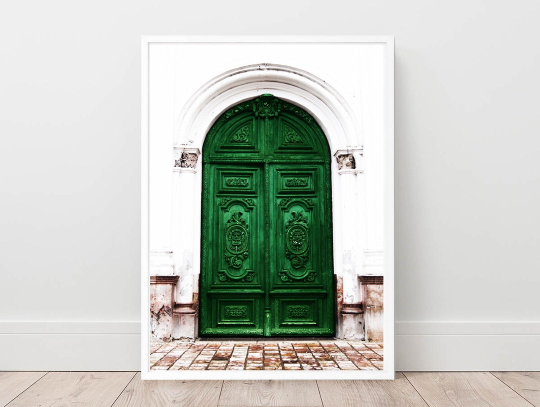 Green Door Print, Architecture Wall Art, Green Door Poster, Door ...