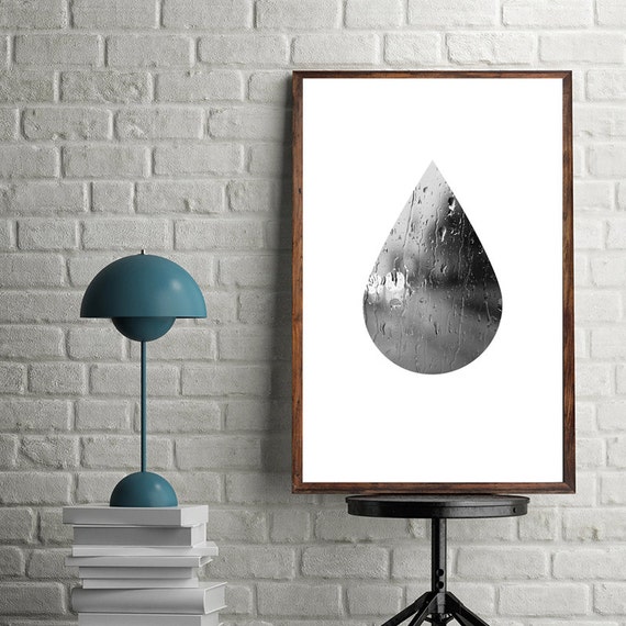 Rain Drop Print Drop Wall Art Rain Drop Minimal Decor Home - Etsy Australia
