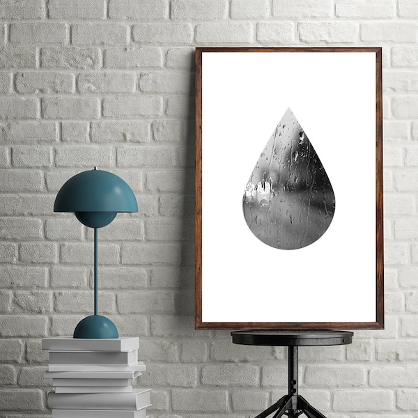 Rain Drop Print - Etsy
