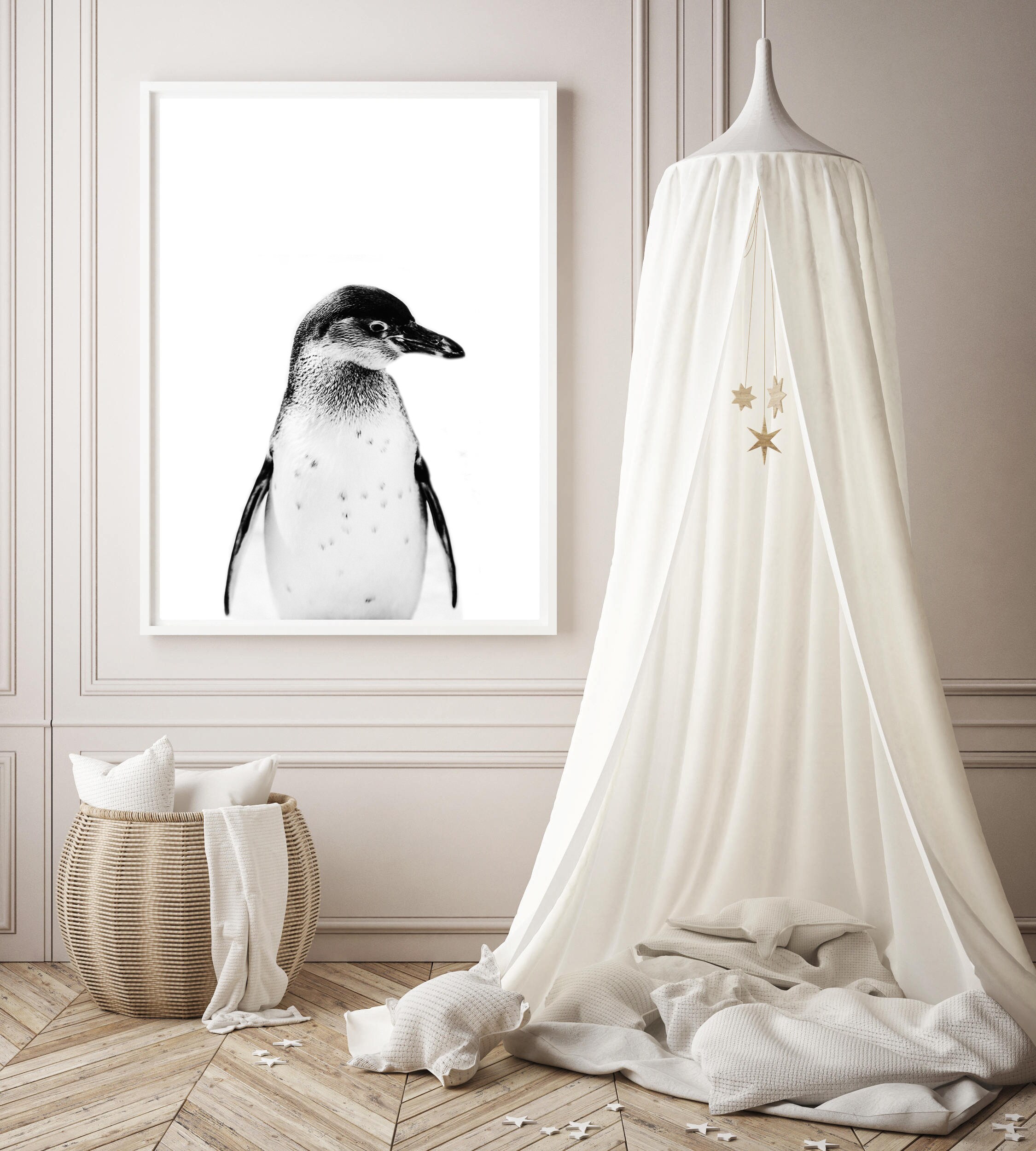 Penguin Print Nursery Wall Art Baby Penguin Poster Black - Etsy Canada