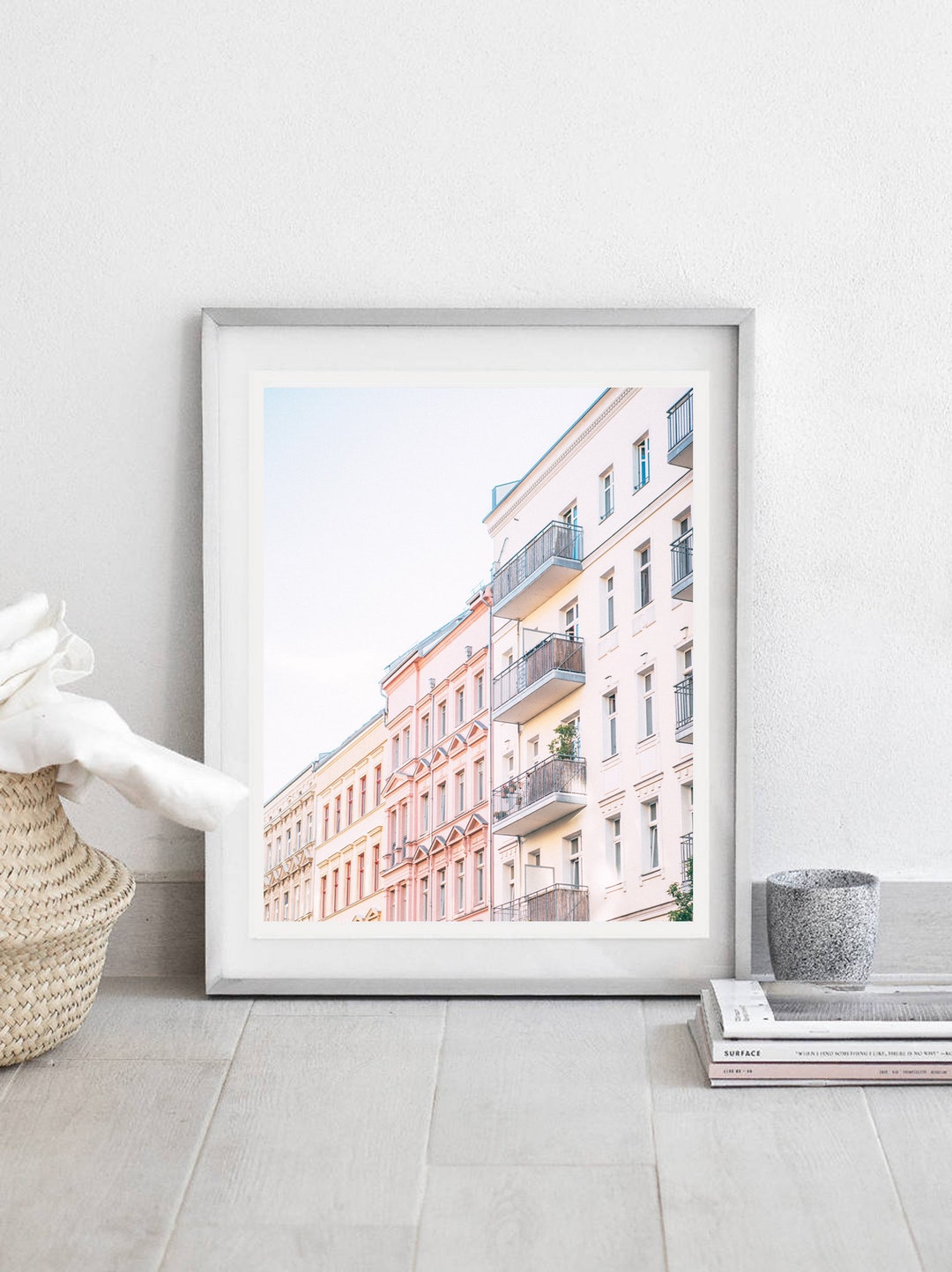 Paris Print, Pink Buildings Wall Art, Urban Decor, Architecture ...