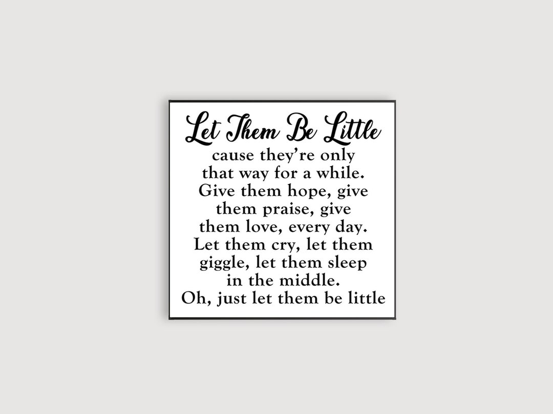 Quote Print, Nursery Wall Art, Printable Typography, Square Sign, Let ...