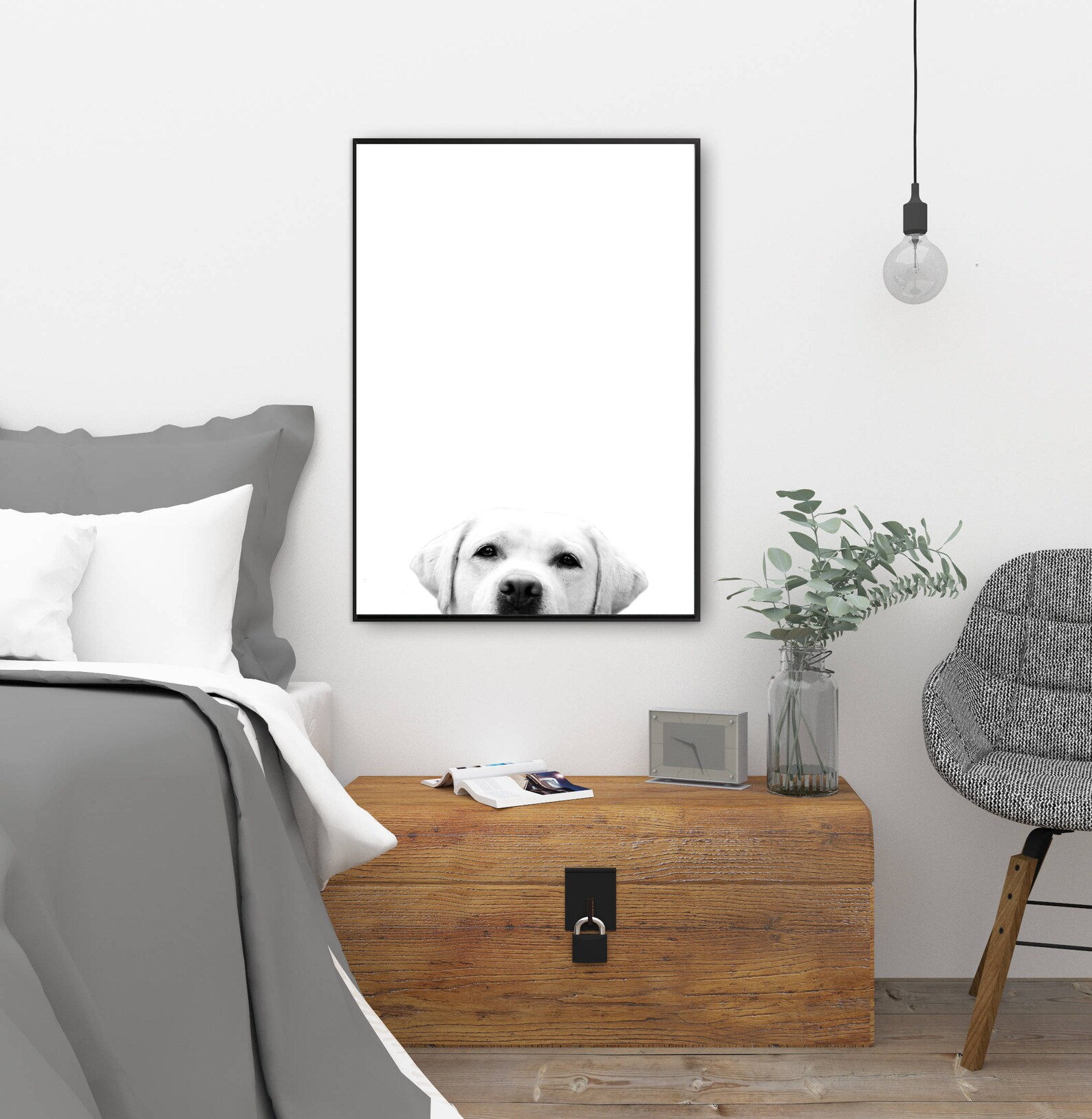 Dog Print Labrador Wall Art Picaboo Animal Poster Minimal - Etsy Canada