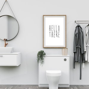 Hello There Print, Quote Poster, Bathroom Print, Kids Bathroom ...