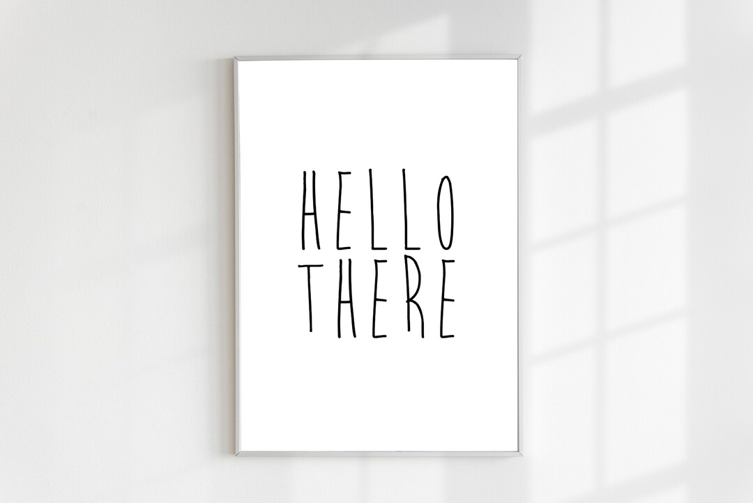 Hello There Print, Quote Poster, Bathroom Print, Kids Bathroom ...