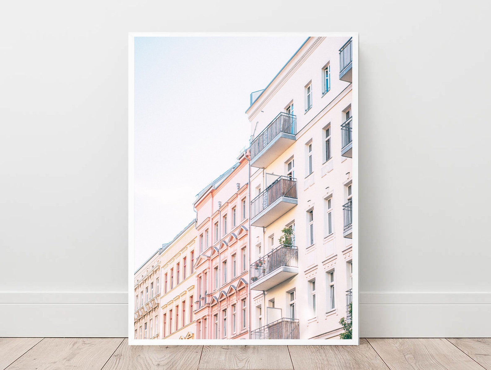 Paris Print Pink Buildings Wall Art Urban Decor | Etsy