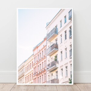 Paris Print, Pink Buildings Wall Art, Urban Decor, Architecture ...