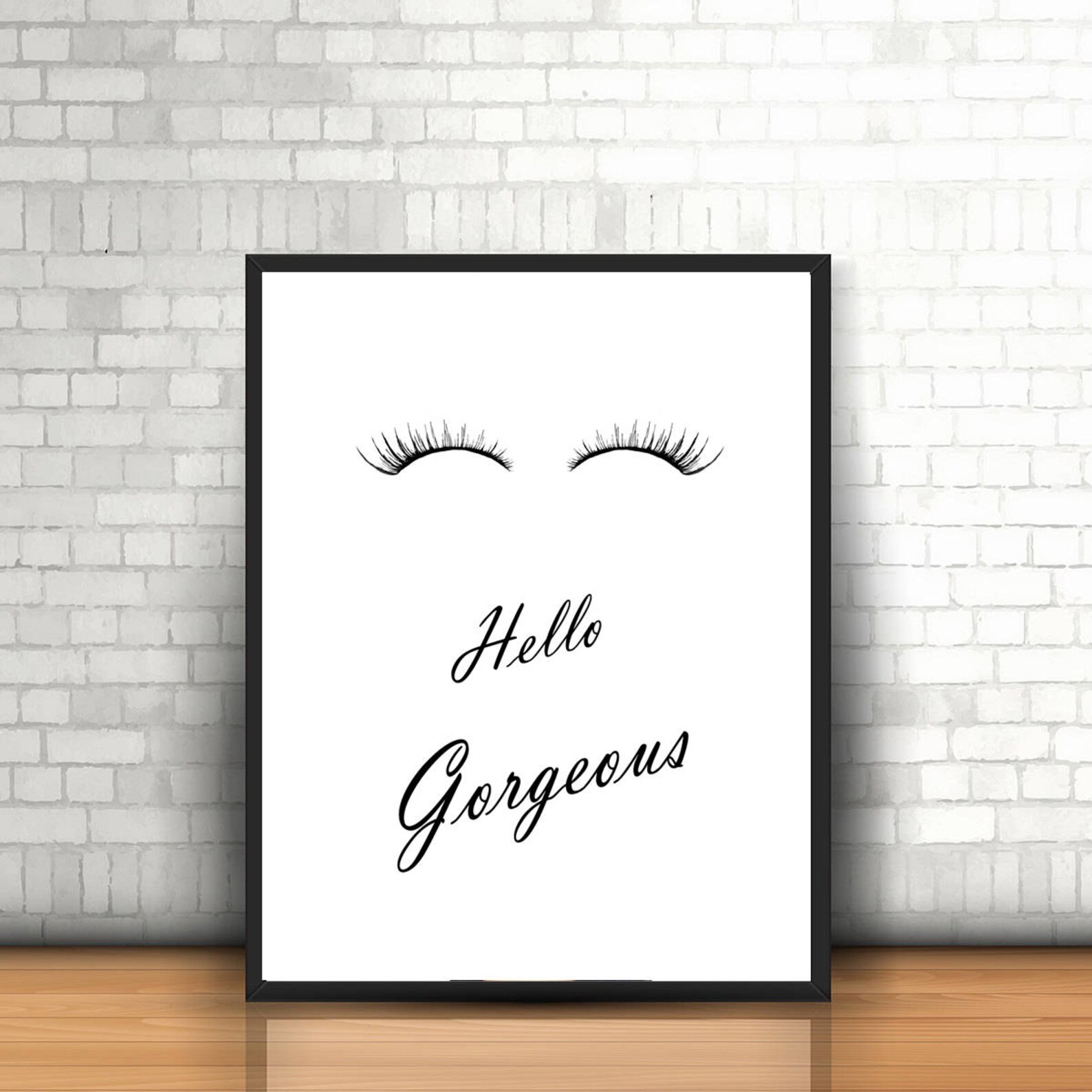 Eyelashes Print Eyelash Printable Art Hello Gorgeous Wall Art - Etsy Canada
