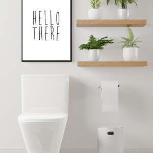 Hello There Print, Quote Poster, Bathroom Print, Kids Bathroom ...