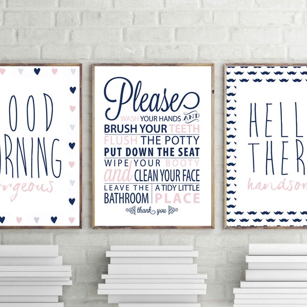 Pink Bathroom Decor - Etsy