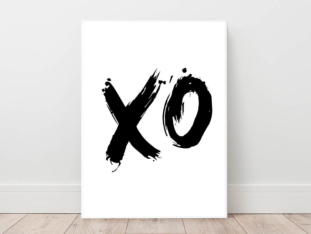 Xo Print, Xoxo Printable, Instant Download Printable Art, Brush Stroke ...