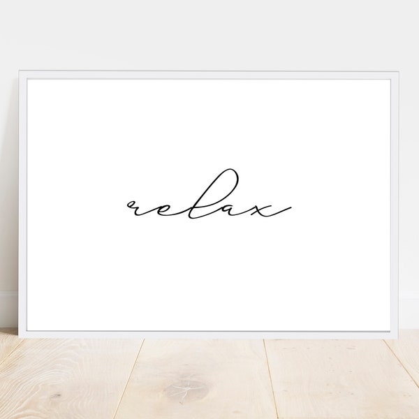 Relax Poster - Etsy