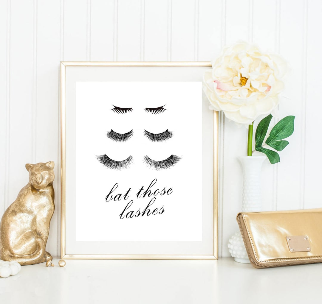 Eyelashes Print Lashes Printable Art Fashion Poster but - Etsy Canada