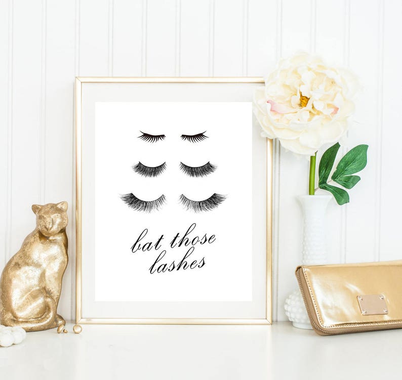 Eyelashes Print Lashes Printable Art Fashion Poster but - Etsy Canada
