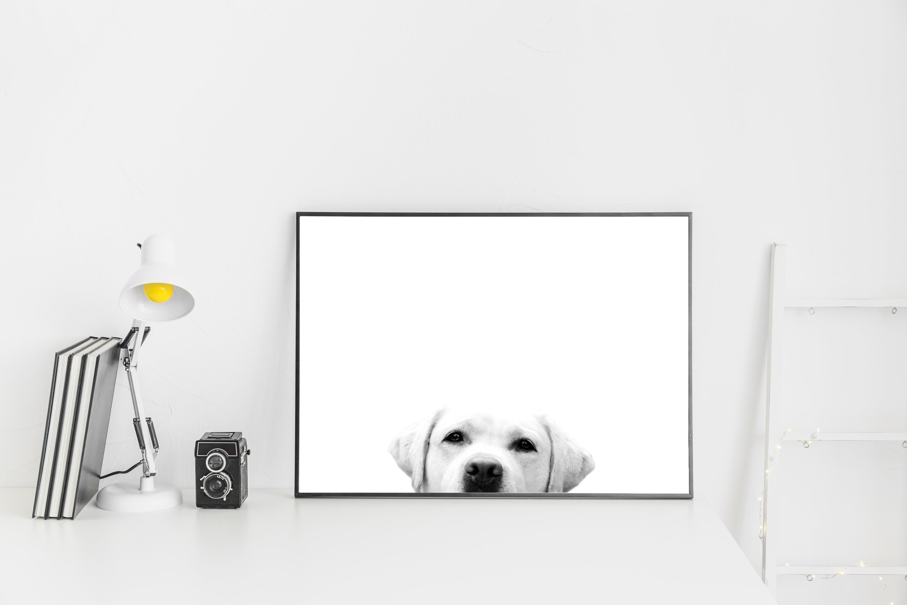 Labrador Print Picaboo Puppy Poster Minimal Wall Decor - Etsy