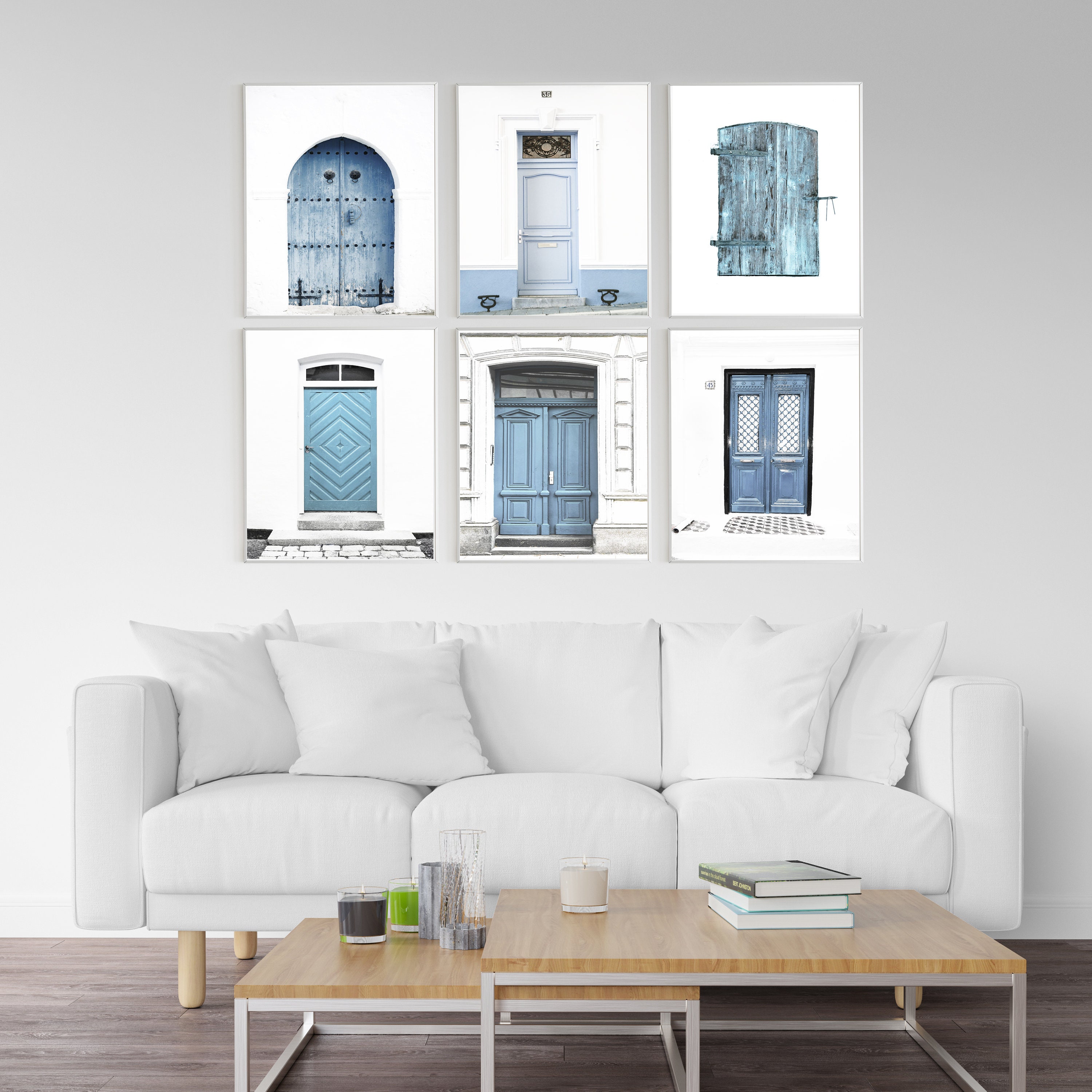 Light Blue Doors Wall Art Door Print Set of 6 Prints Window - Etsy