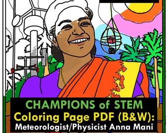 Scientist Coloring Page/poster B&W PDF: Oncologist Jane Cooke - Etsy
