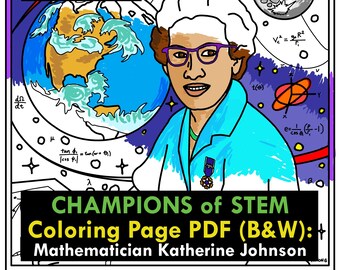 Scientist Coloring Page/poster B&W PDF: Meteorologist - Etsy