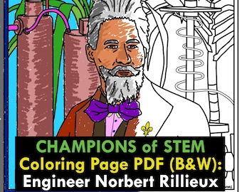 Science Coloring Page/poster, B&W PDF: Geological Engineer Josefa ...