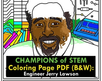 Science Coloring Page/poster, B&W PDF: Geological Engineer Josefa ...