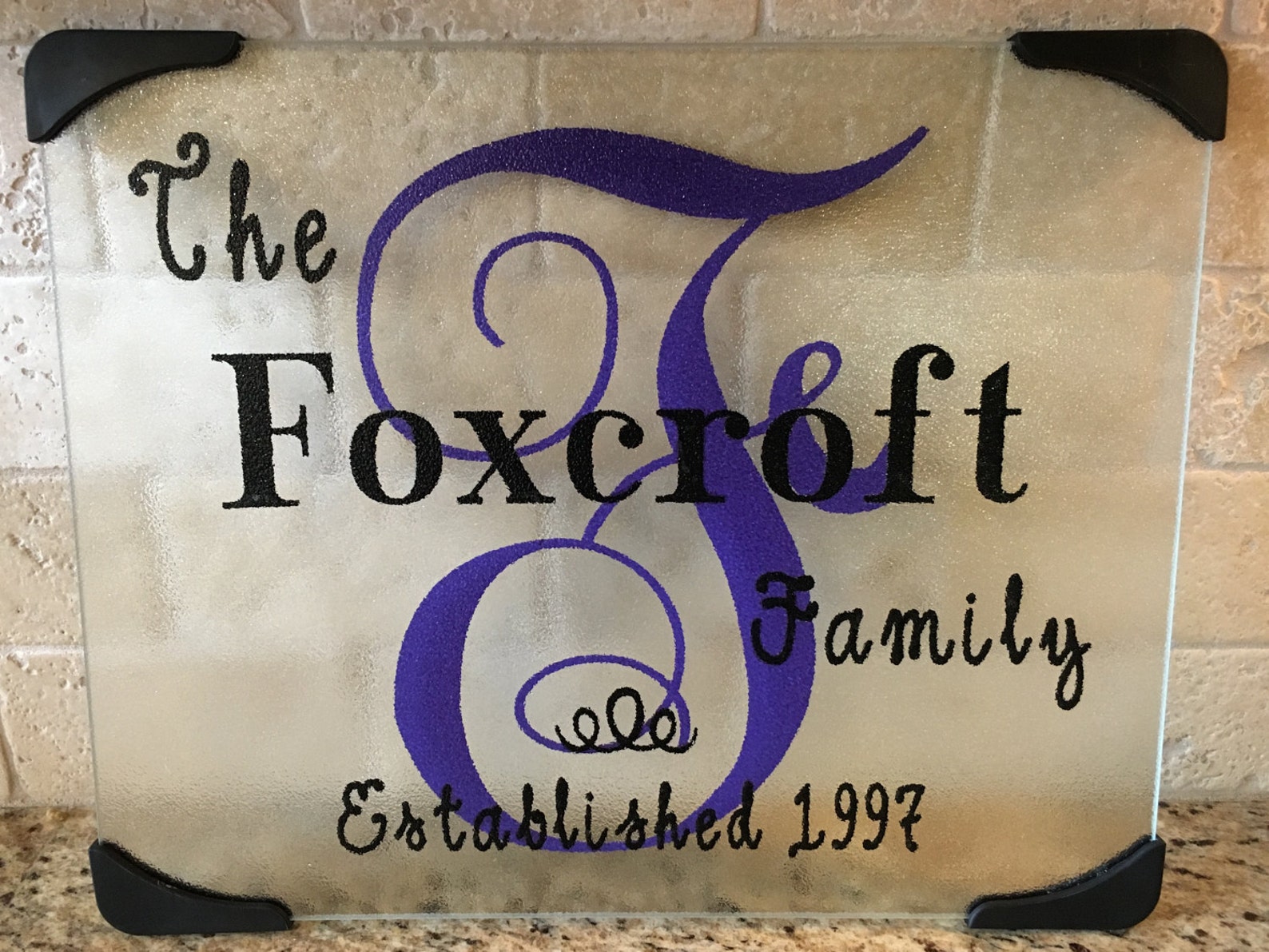 Personalized Glass Cutting Board (custom) - Etsy