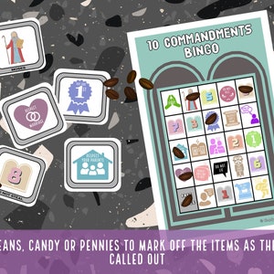Ten Commandments Bingo Game: Sunday School Bible Lesson (PDF Download ...